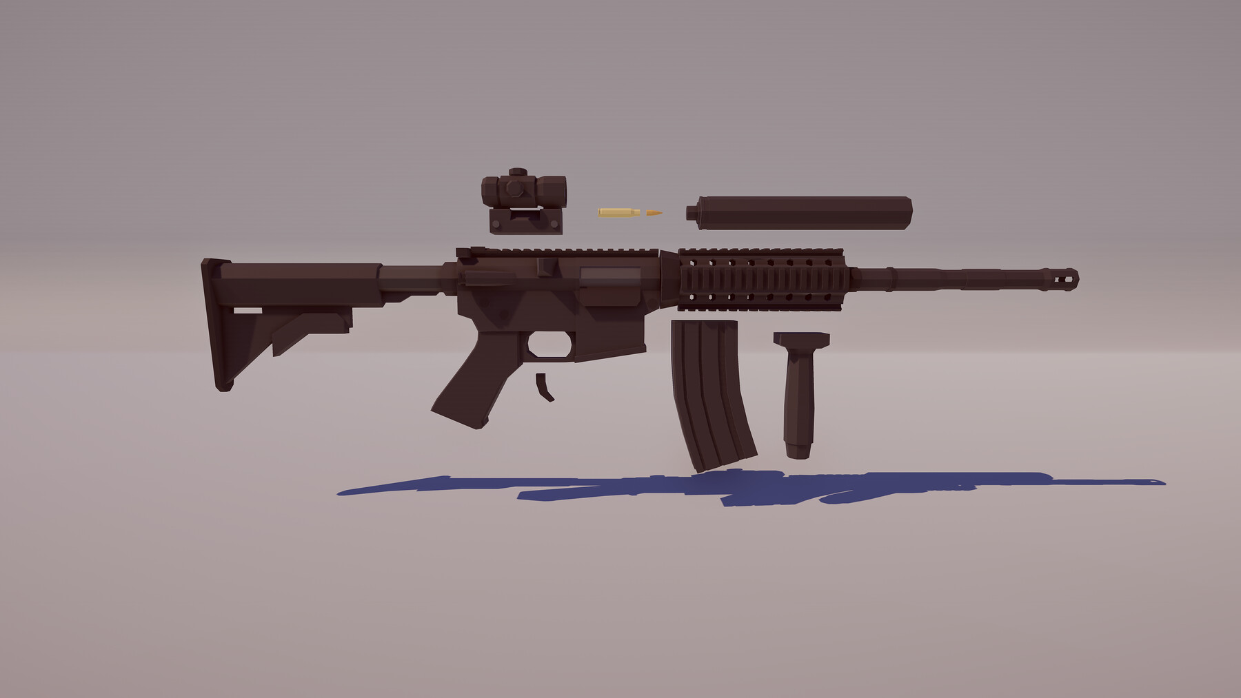 ArtStation - Low Poly FPS Weapons Pack - Asset for Unity 3D | Game Assets