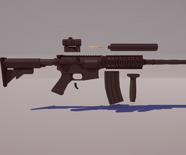 ArtStation - Low Poly FPS Weapons Pack - Asset for Unity 3D | Game Assets