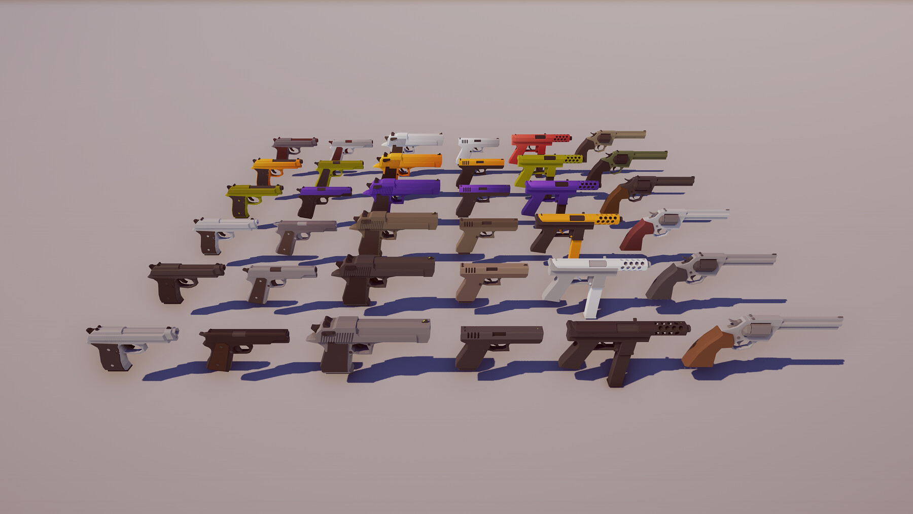ArtStation - Low Poly FPS Weapons Pack - Asset for Unity 3D | Game Assets