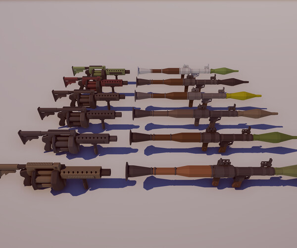 ArtStation - Low Poly FPS Weapons Pack - Asset for Unity 3D | Game Assets