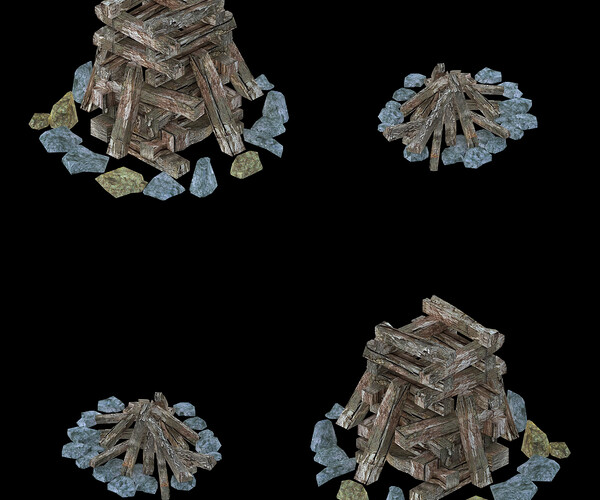 ArtStation - Barracks - Fire Camp | Game Assets