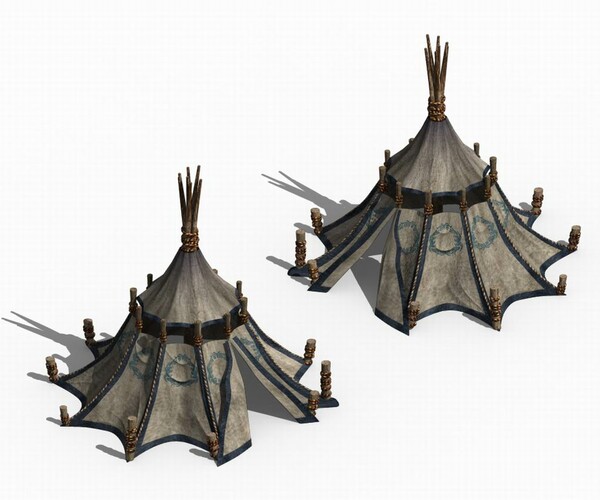 ArtStation - Barracks Buildings - Tents 033 | Game Assets