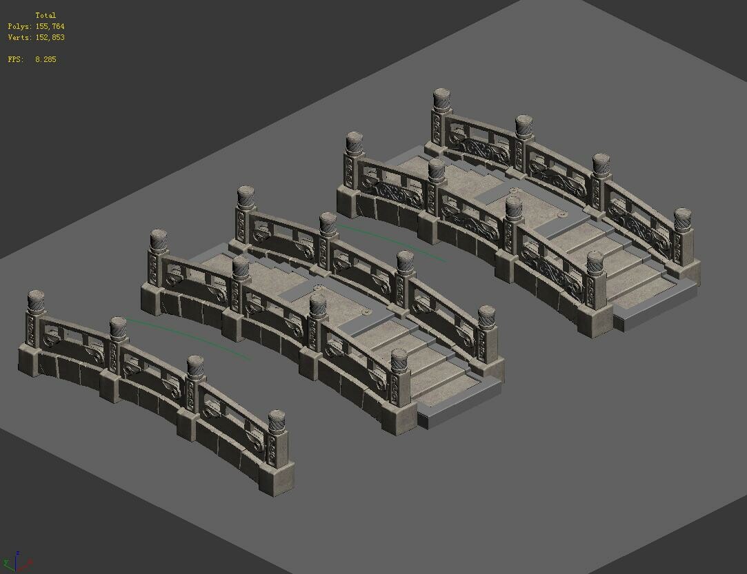 ArtStation - Kunlun - Square Stone Bridge 01 | Game Assets