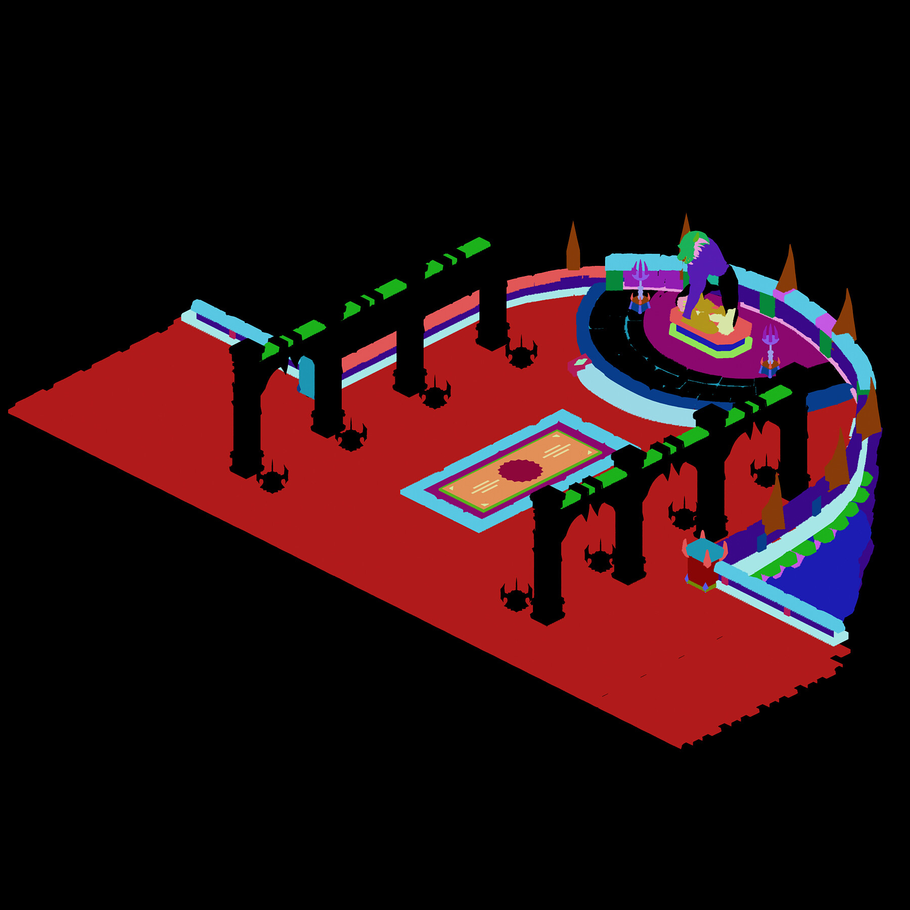 ArtStation - The werewolf palace - boss center altar | Game Assets