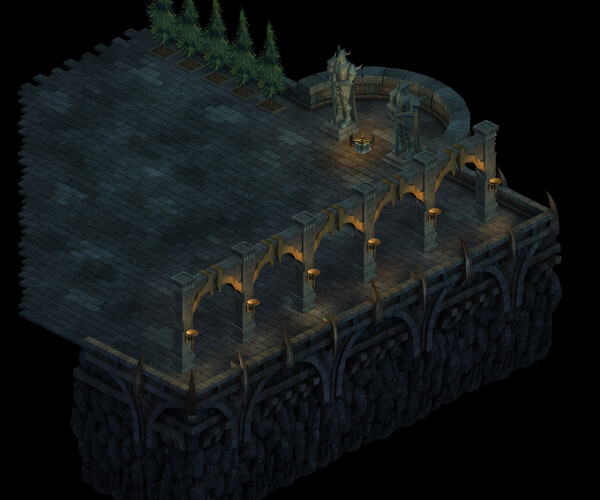 ArtStation - The werewolf palace - boss center altar 02 | Game Assets
