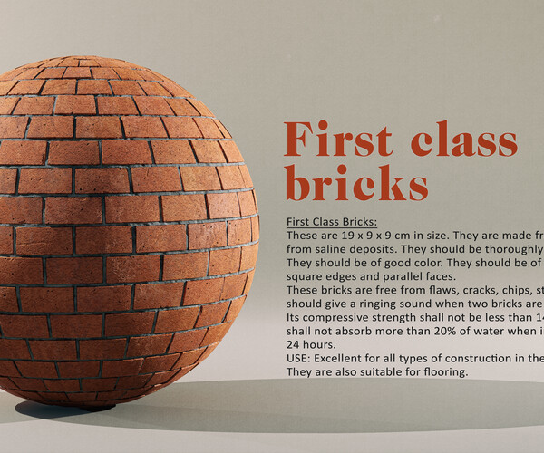 ArtStation - PBR - BRICK WALL, FIRST CLASS - 4K MATERIAL | Game Assets