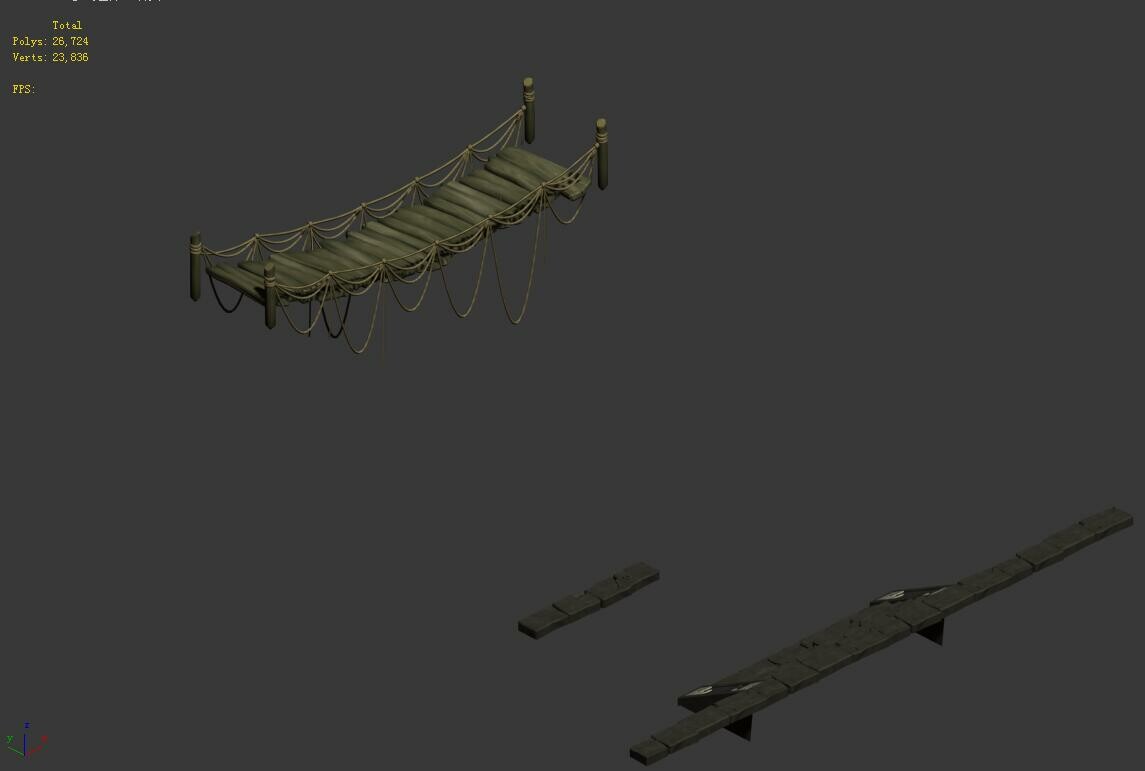 ArtStation - Labyrinth Sling Bridge - Stairs | Game Assets