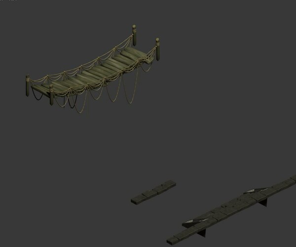 ArtStation - Labyrinth Sling Bridge - Stairs | Game Assets