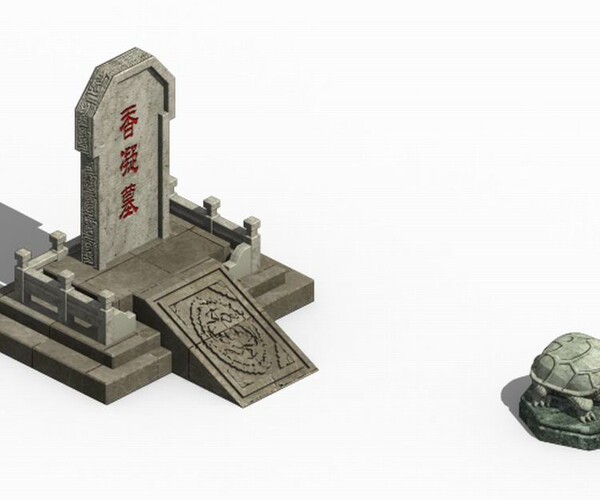 ArtStation - Cemetery stone stone - basaltic animal stone | Game Assets