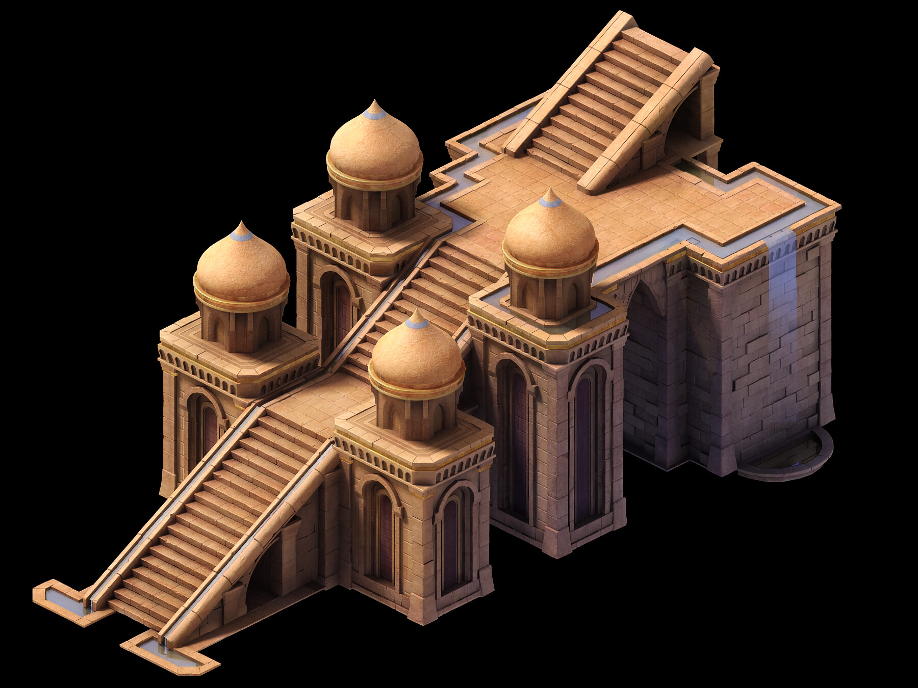 ArtStation - Muslim - palace stairs 02 | Game Assets