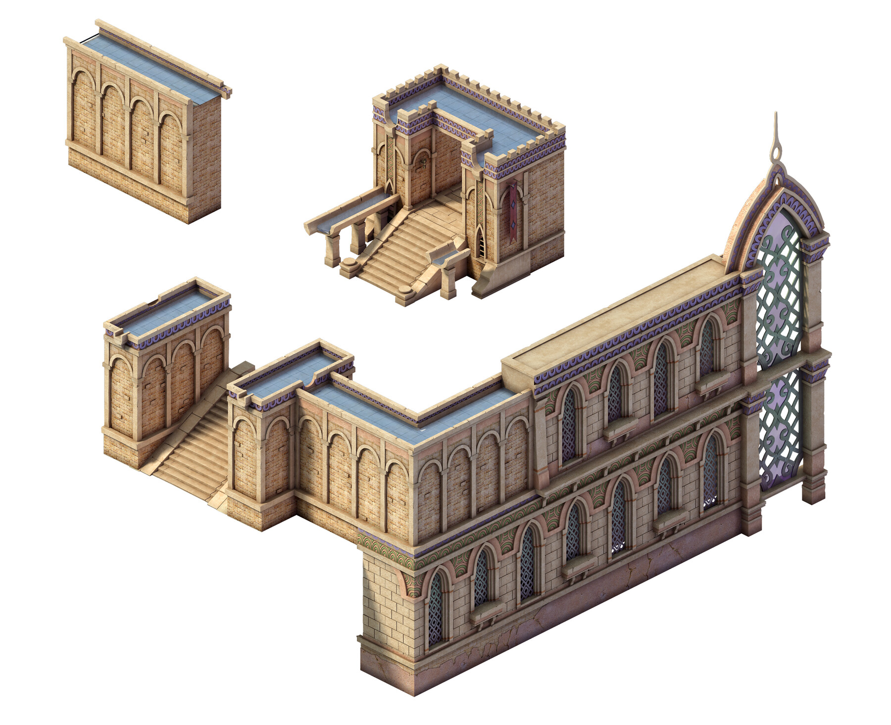 ArtStation - Muslim - palace wall 01 | Game Assets