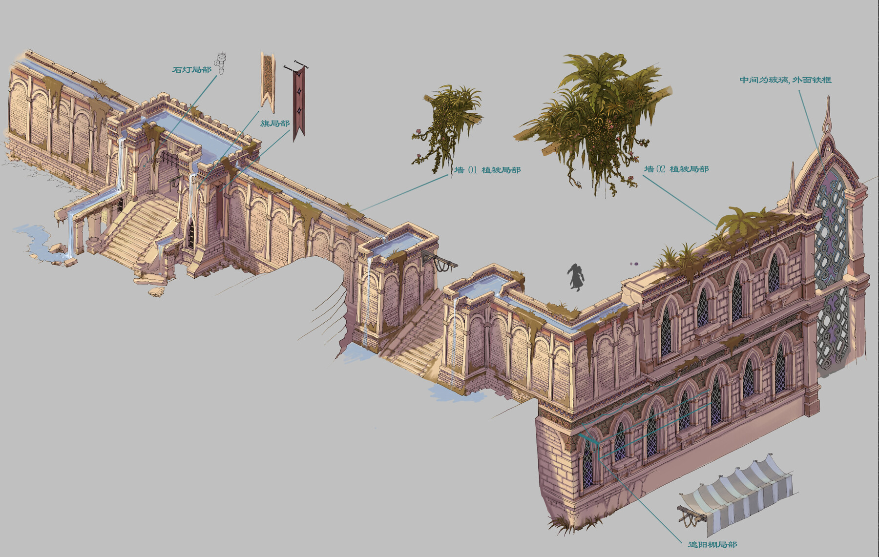 ArtStation - Muslim - palace wall 01 | Game Assets