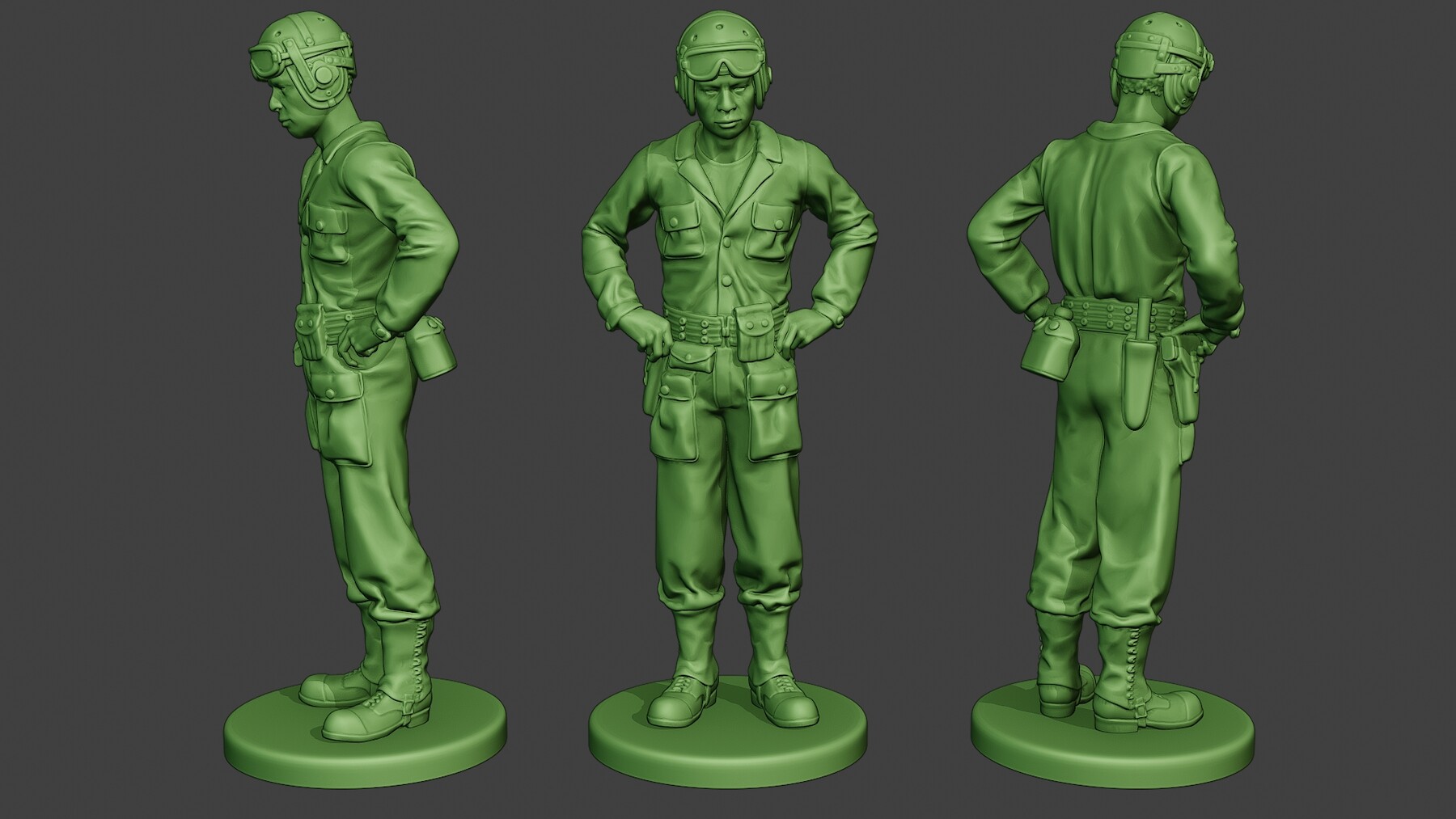 ArtStation - American Tank Crew unit ww2 Stand ATC1 | Resources