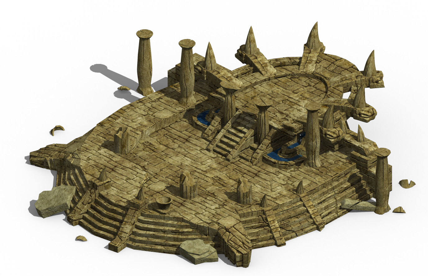 ArtStation - Ancient ruins - altar | Game Assets