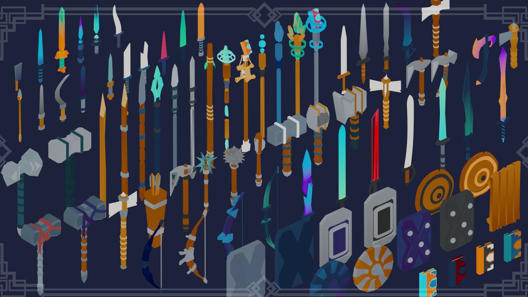 ArtStation - 80 High Quality Low Poly Weapons | Game Assets