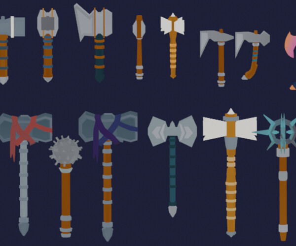 ArtStation - 80 High Quality Low Poly Weapons | Game Assets