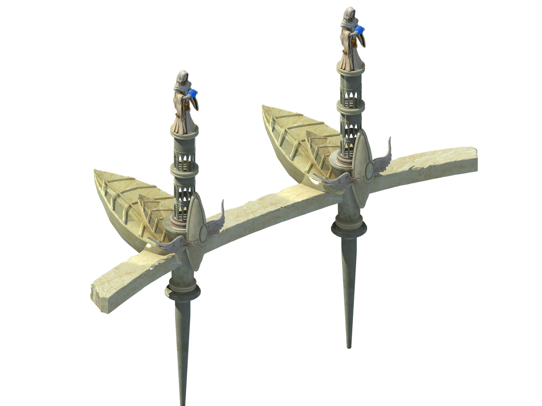 ArtStation - God of the country - floating platform | Game Assets