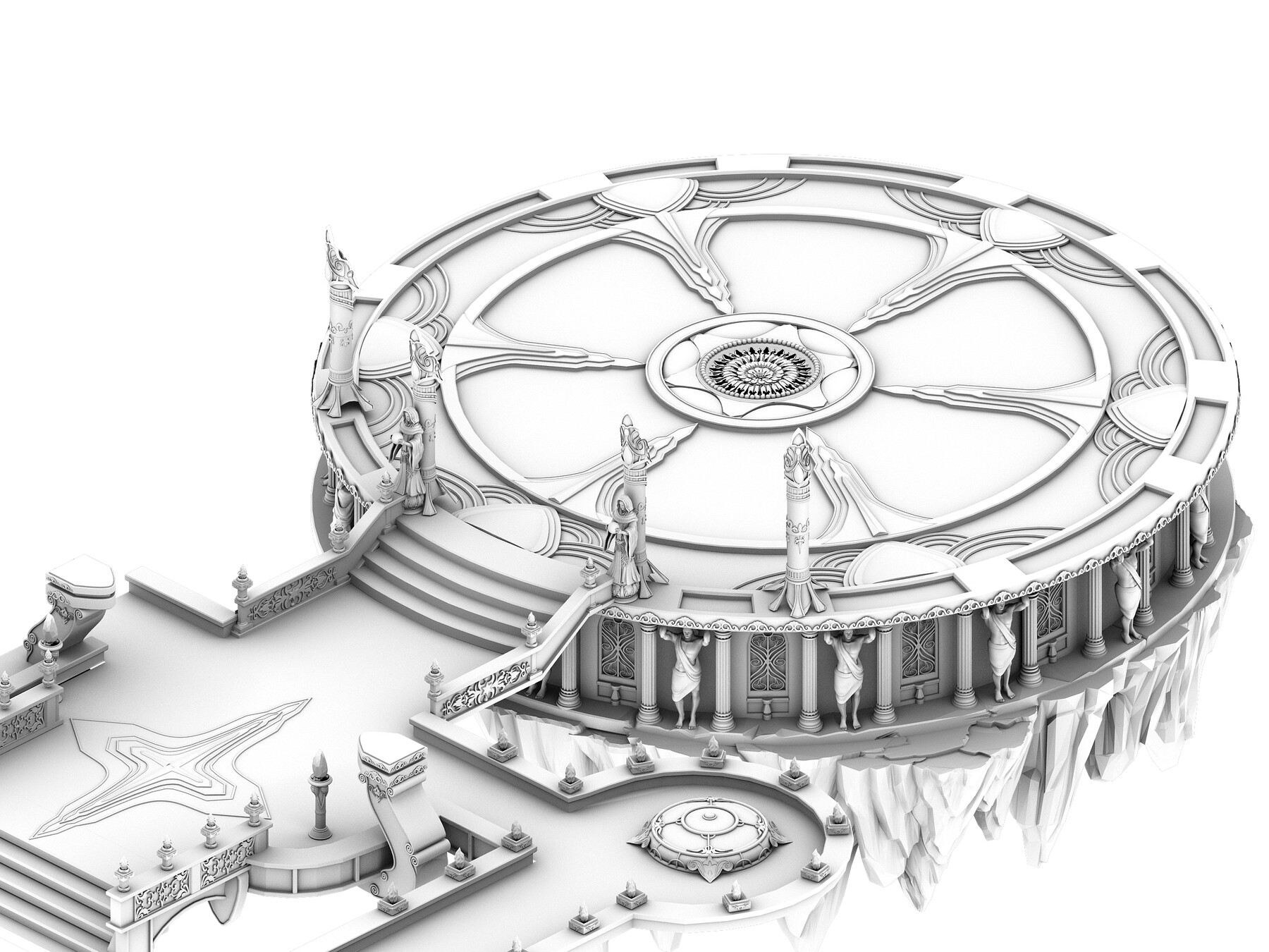 ArtStation - God of the country - round table | Game Assets