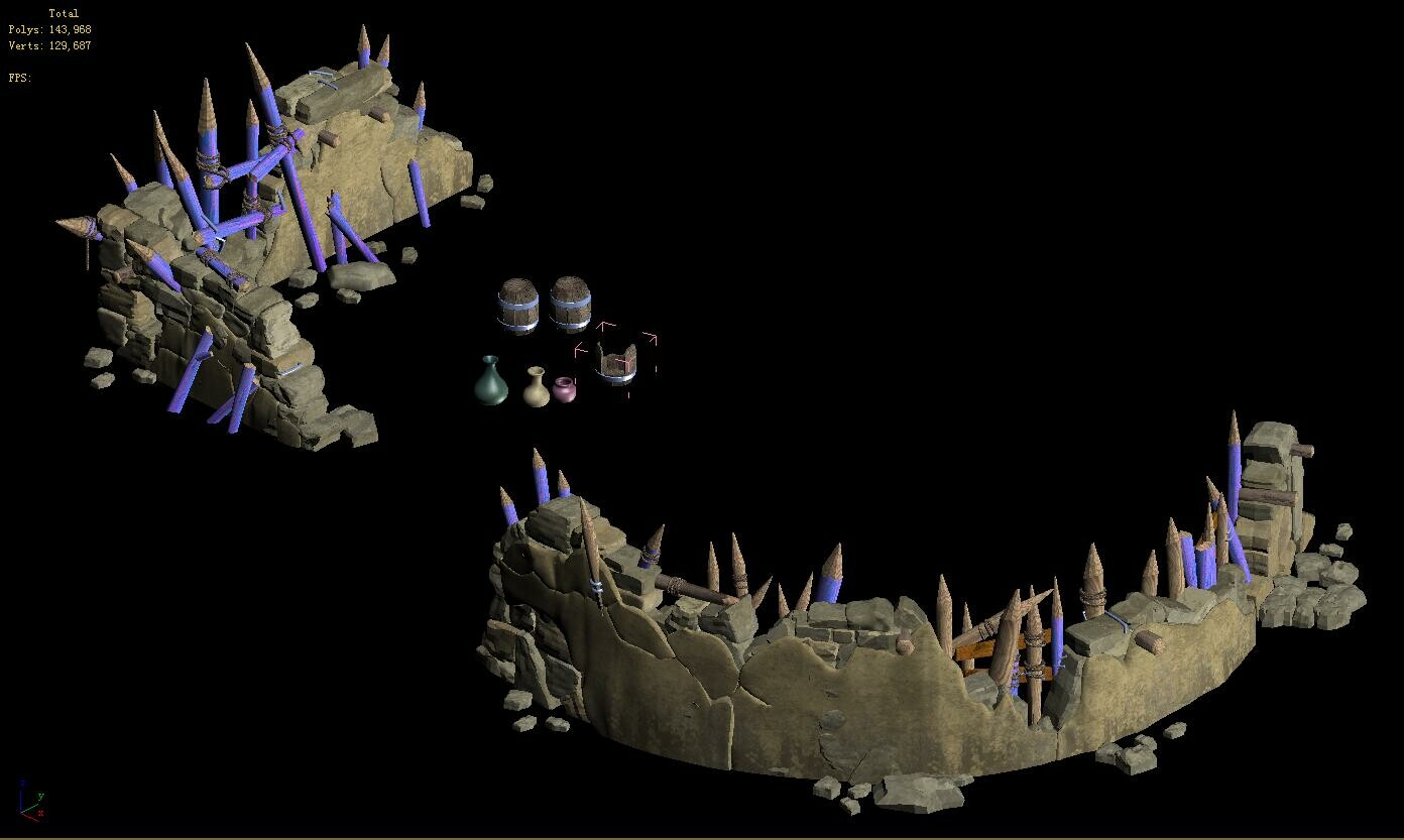 ArtStation - Death Desert - Broken Wall | Game Assets