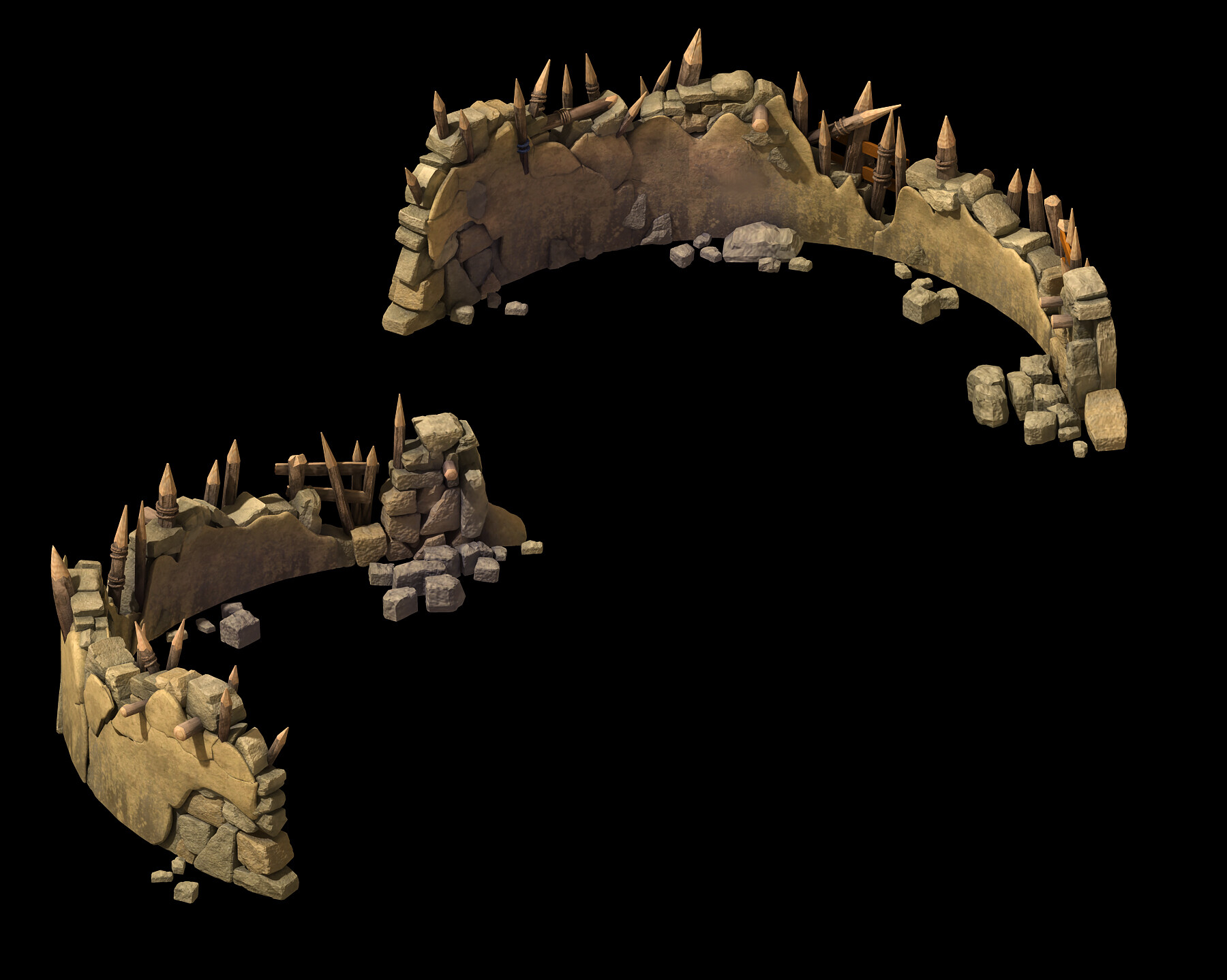 ArtStation - Death Desert - Broken Wall 02 | Game Assets