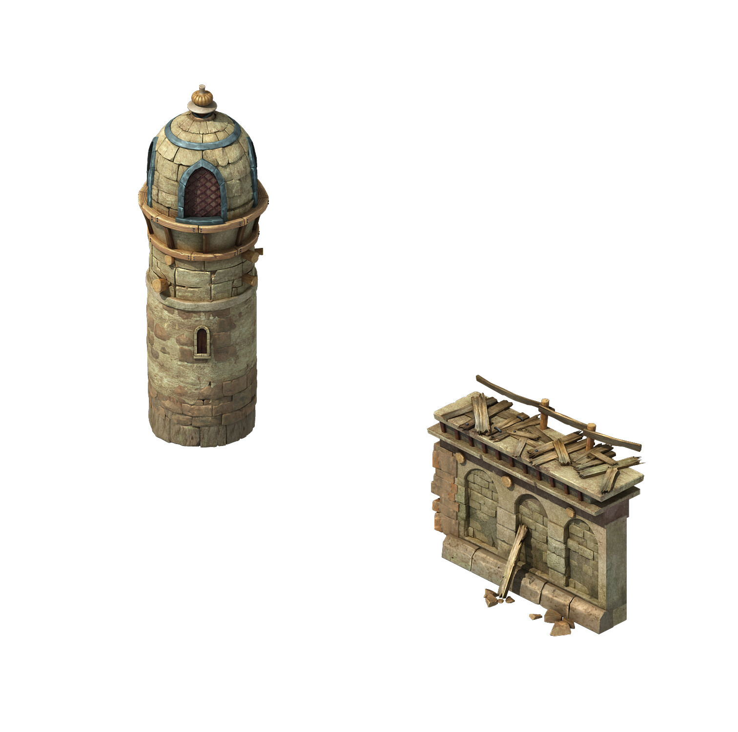 ArtStation - Death Desert - Watchtower - Wall | Game Assets