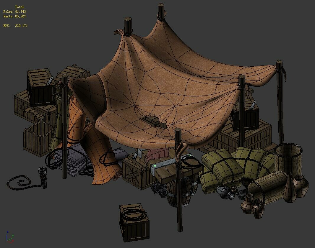 ArtStation - Death Desert - Tent Top 05 | Game Assets