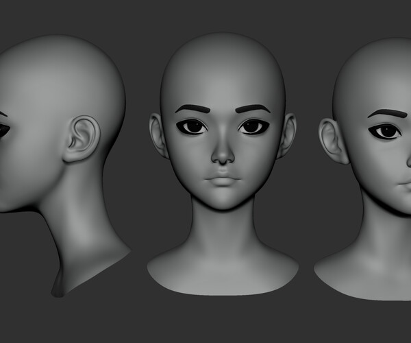 ArtStation - Cute Girl Starter Head Ver S | Resources