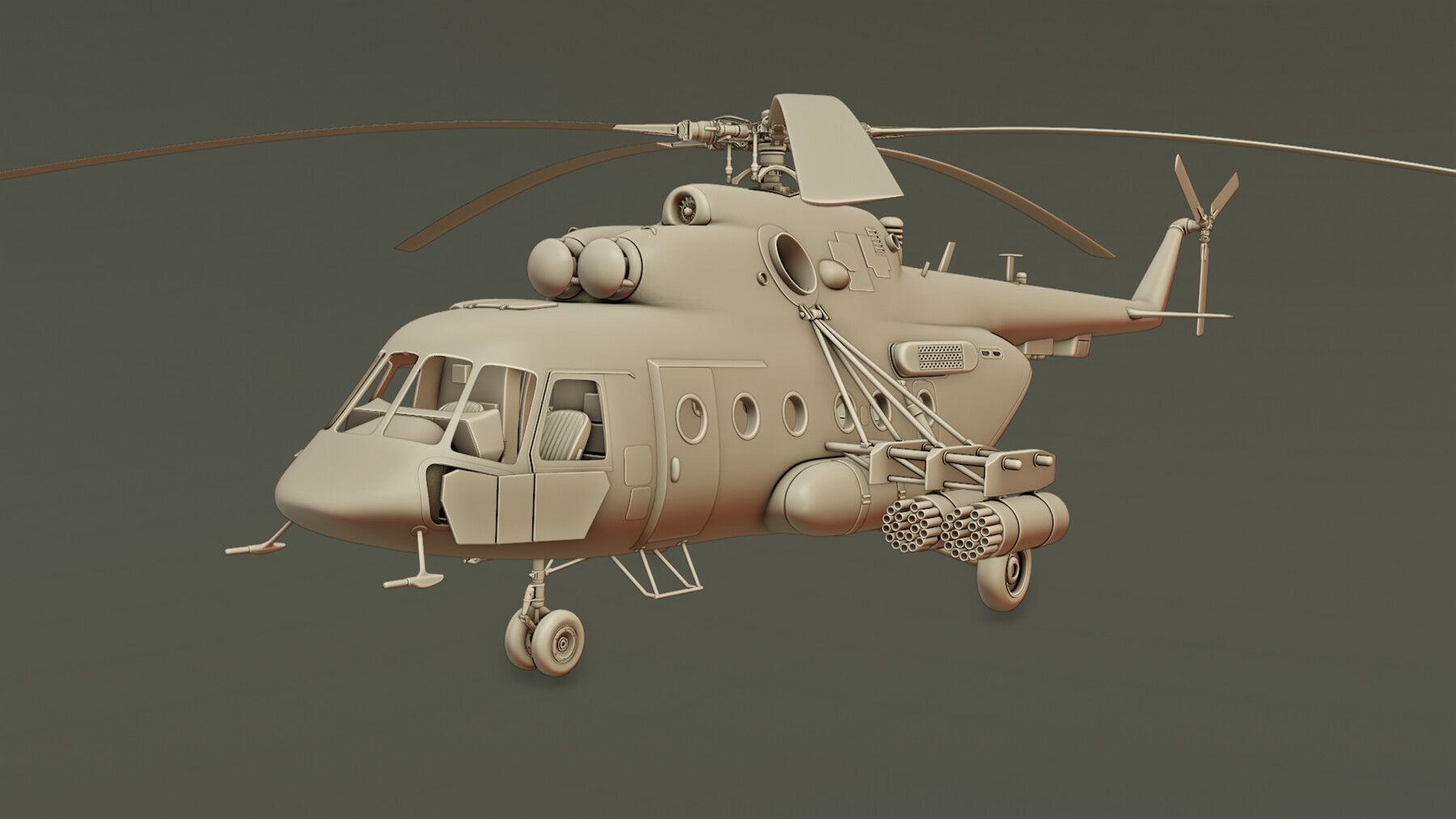 ArtStation - Helicopter Mi-8 AMTSH 3D print model | Resources