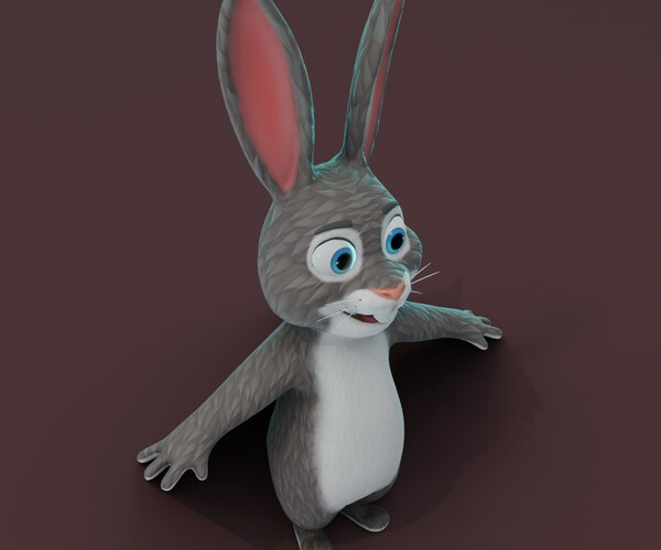 ArtStation - Cartoon Rabbit Animated 3D Model | Game Assets