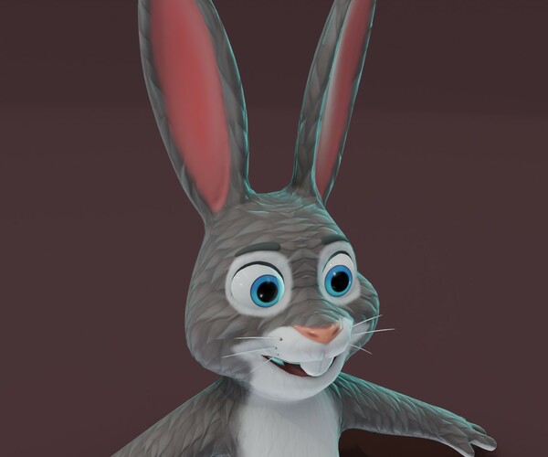 ArtStation - Cartoon Rabbit Animated 3D Model | Game Assets