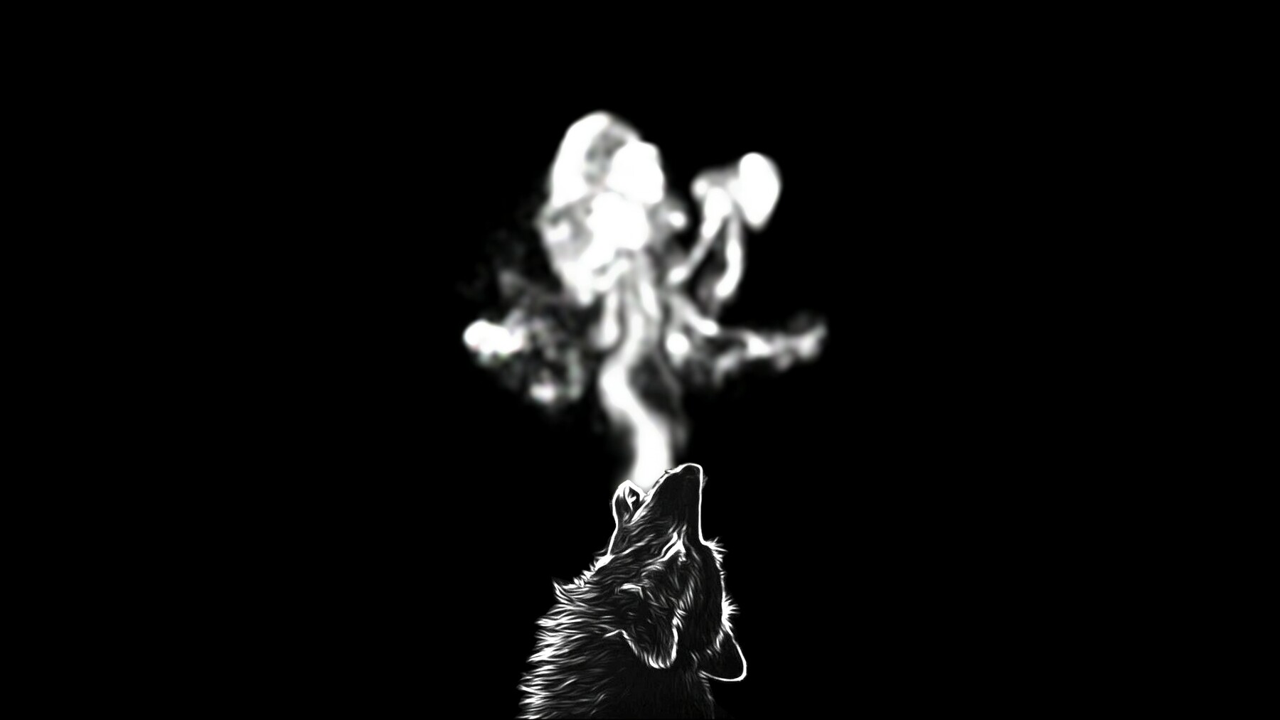 ArtStation - Footage animation: A wolf breathes smoke into the sky ...