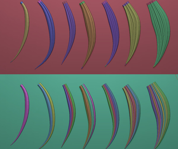 ArtStation - Stylized Hair Brush Pack | Brushes