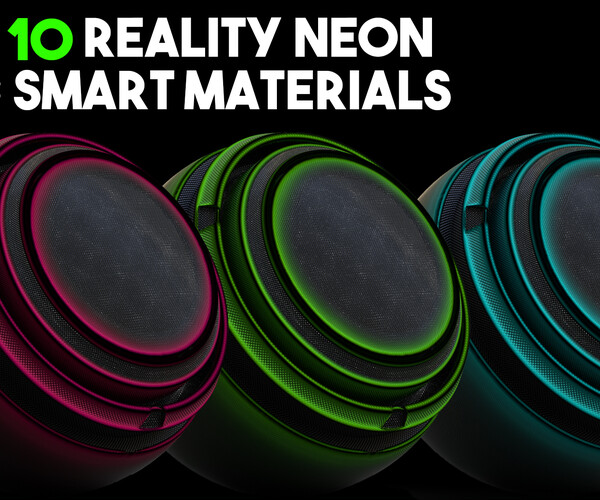 ArtStation - 10 Smart Neon Materials / .spsm | Game Assets