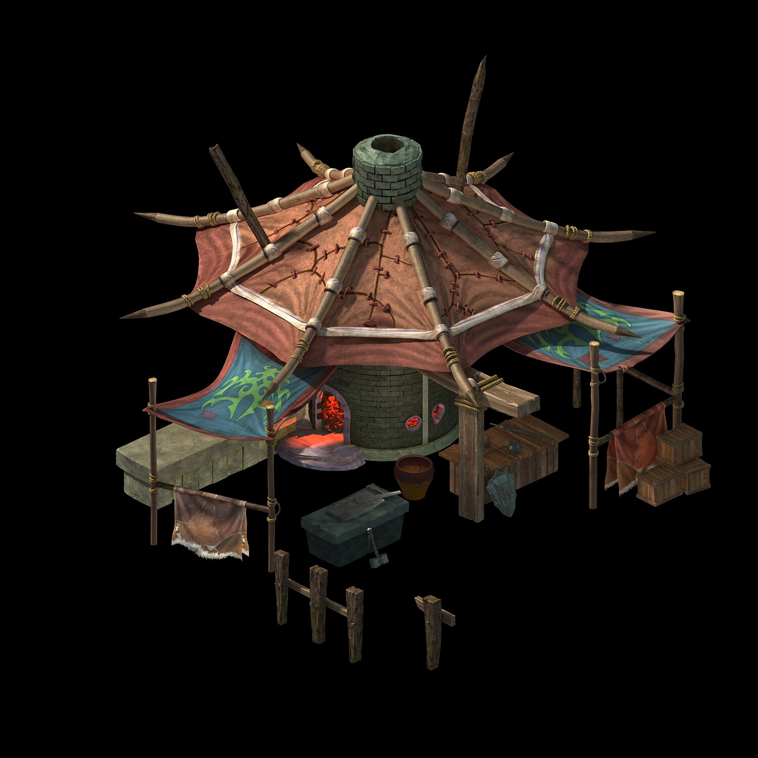 ArtStation - Forgotten tribe - blacksmith shop | Game Assets