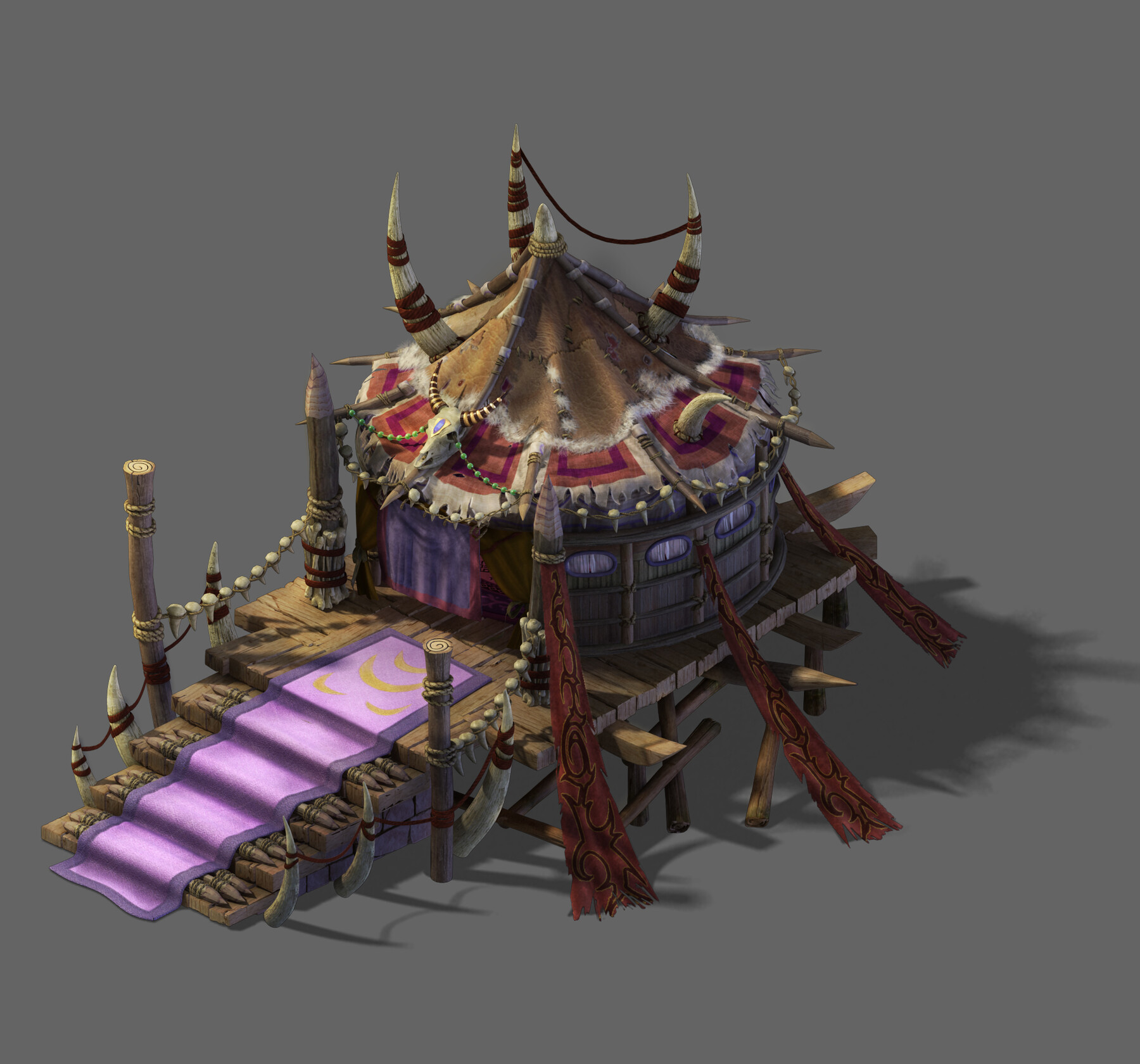 ArtStation - Forgotten tribe - tent 01 | Game Assets