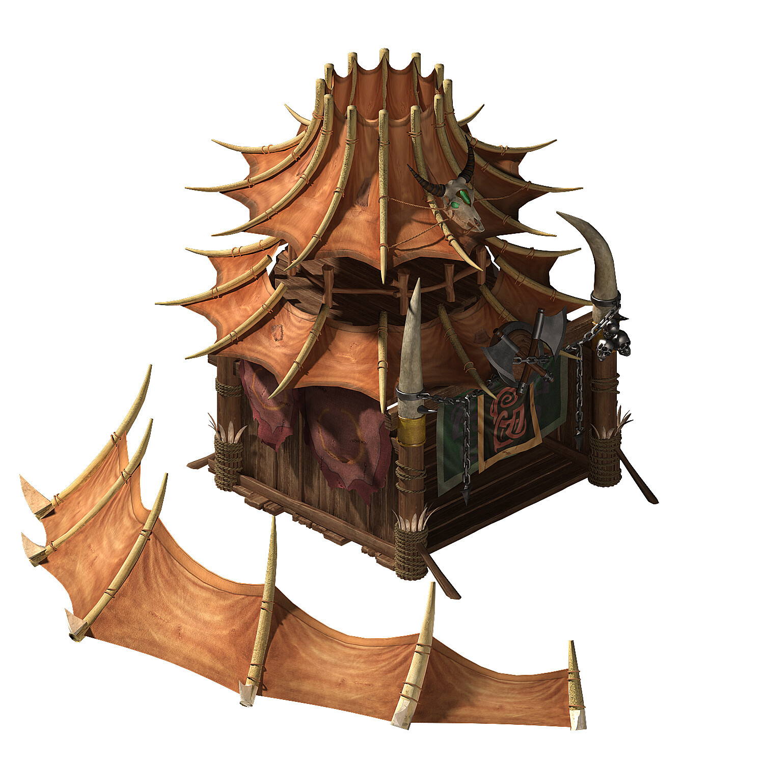 ArtStation - Forgotten tribe - tent 03 | Game Assets