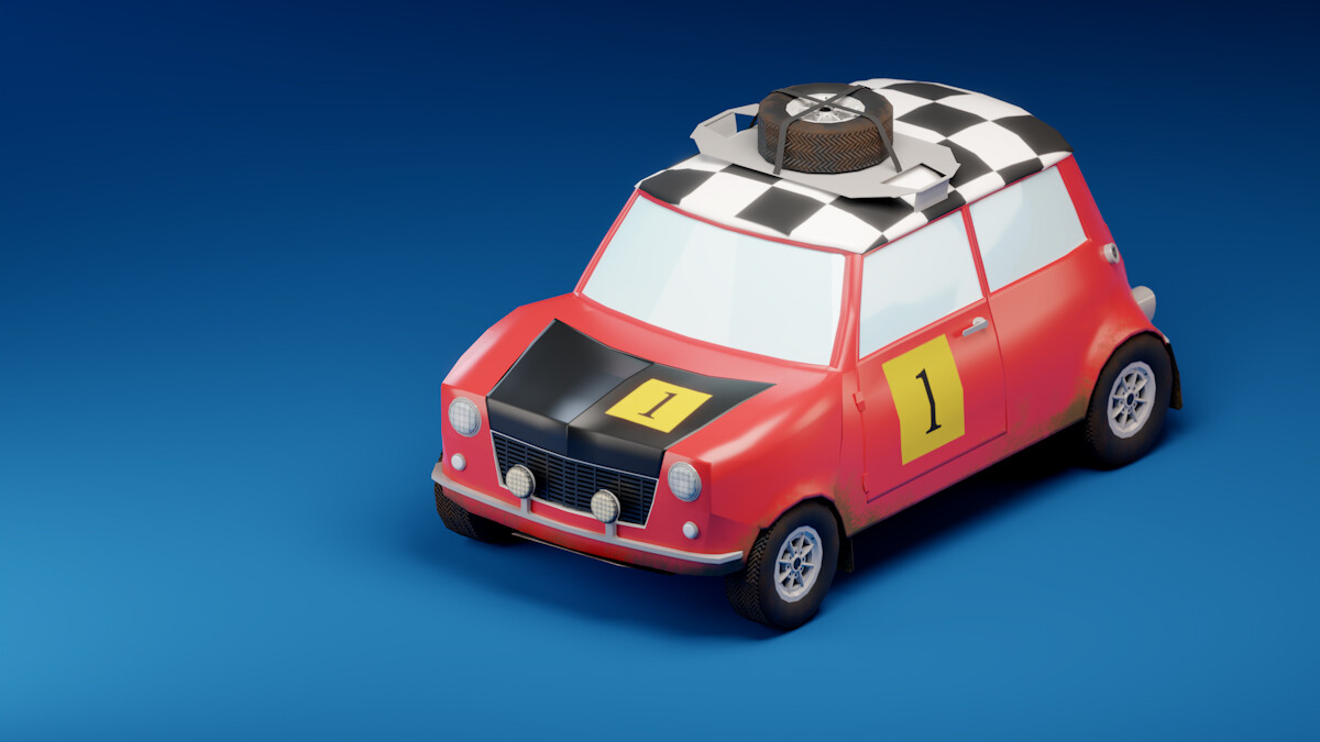 ArtStation - Low-poly/game-ready classic rally car | Game Assets