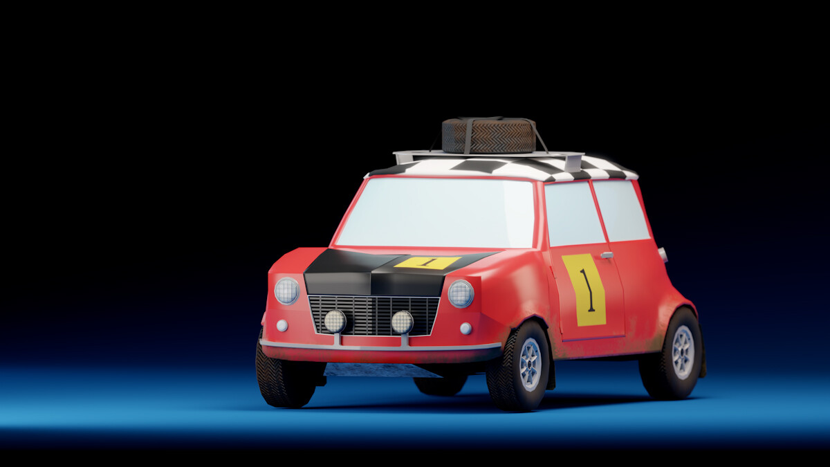 ArtStation - Low-poly/game-ready classic rally car | Game Assets