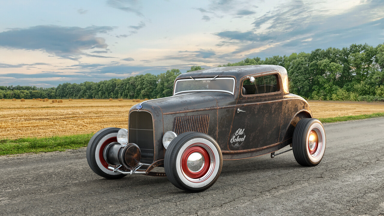 ArtStation - 1932 Ford 3 Windows Modified Rat Rod 3D model | Resources