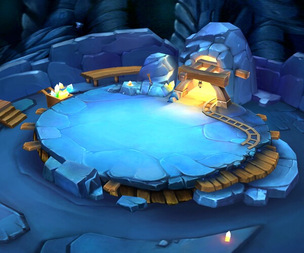 ArtStation - Low Model - Snow White Dwarf Cave 02 | Game Assets