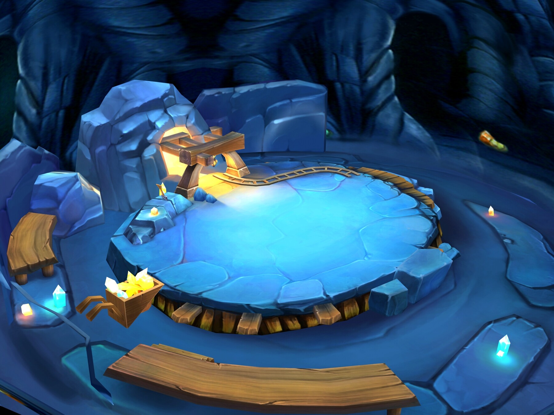 ArtStation - Low Model - Snow White Dwarf Cave 02 | Game Assets