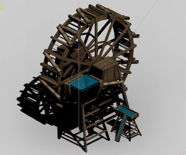 ArtStation - Yamano - Seaside - Waterwheel 01 | Game Assets