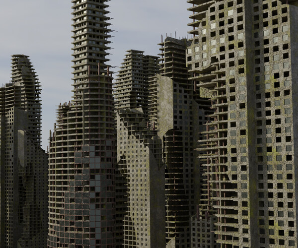 ArtStation - Post Apocalyptic Ruined City Pack | Resources