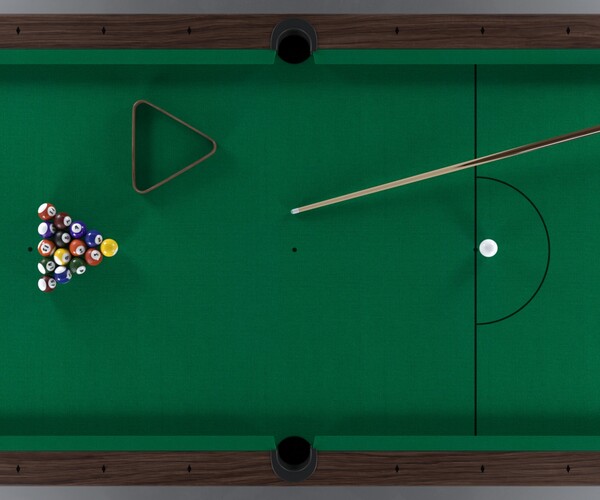 ArtStation - Billiard Table Pool table PBR texture 3D model | Game Assets