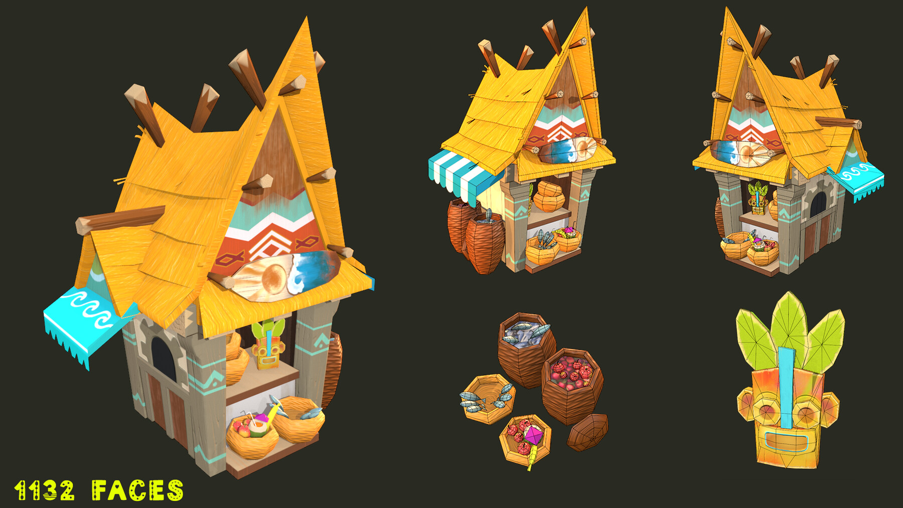 ArtStation - Stilized Huts | Game Assets