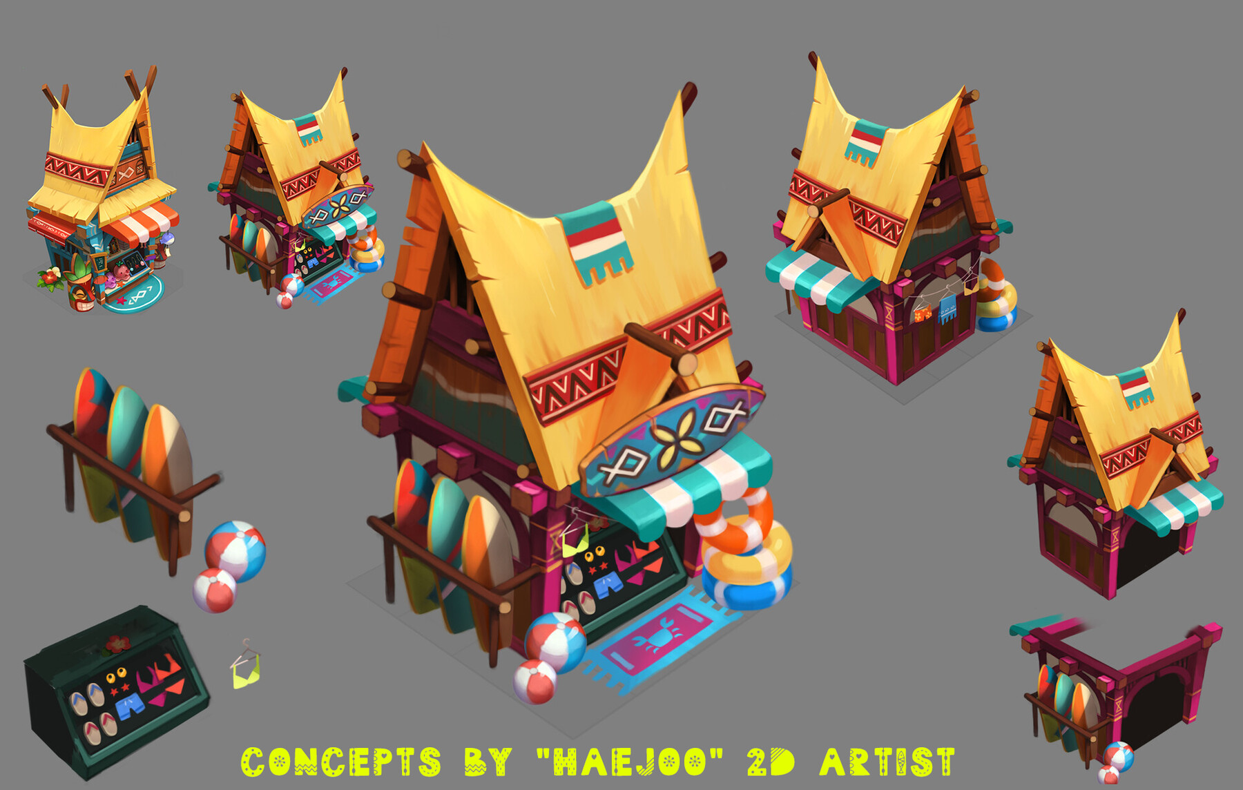 ArtStation - Stilized Huts | Game Assets