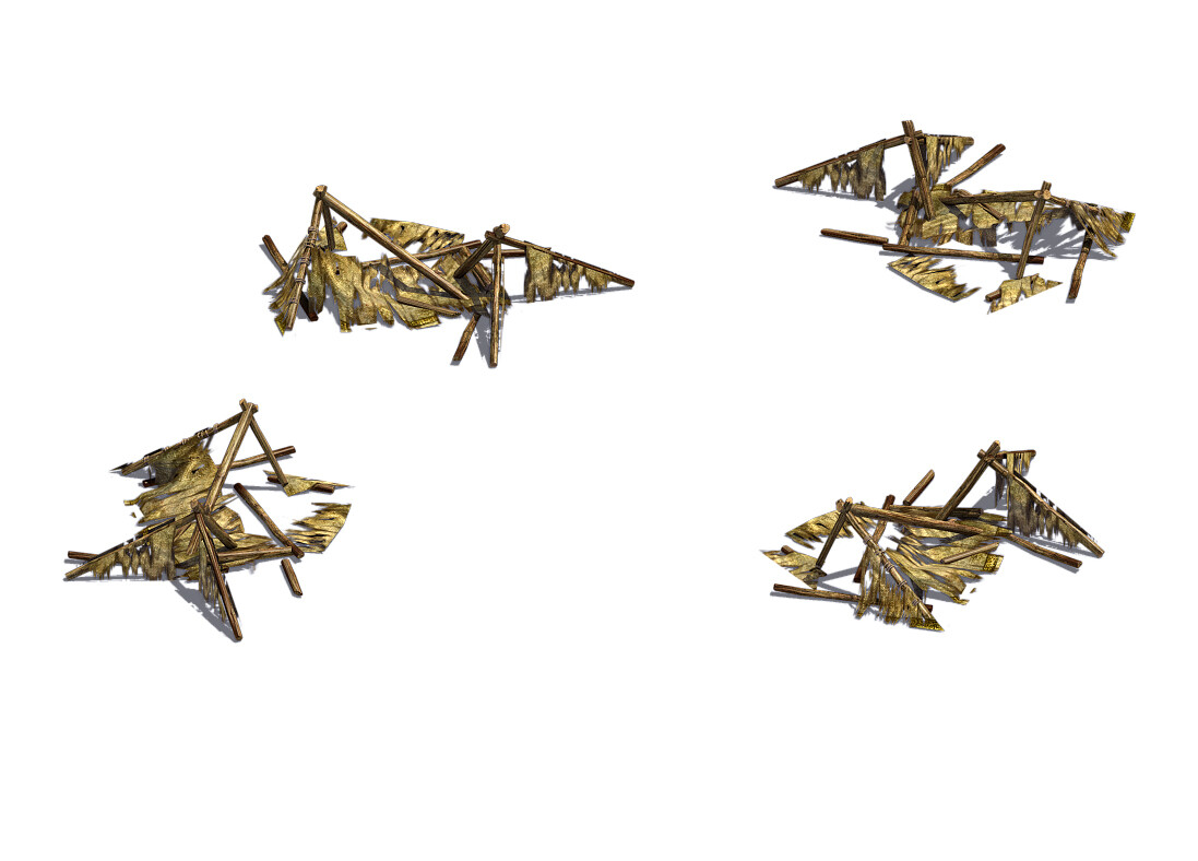 ArtStation - Damage - Tent 03 | Game Assets