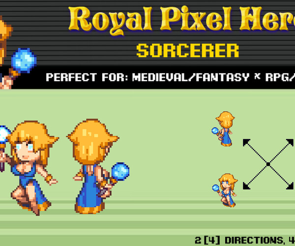 ArtStation - Pixel Art Chibi: Sorcerer / Royal Pixel / Isometric | Game ...