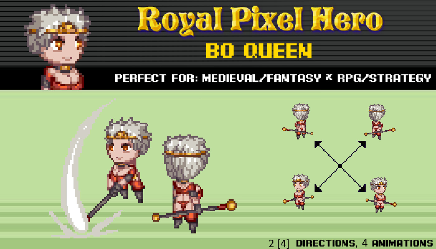ArtStation - Pixel Art Chibi: Bo Queen / Royal Pixel / Isometric | Game ...