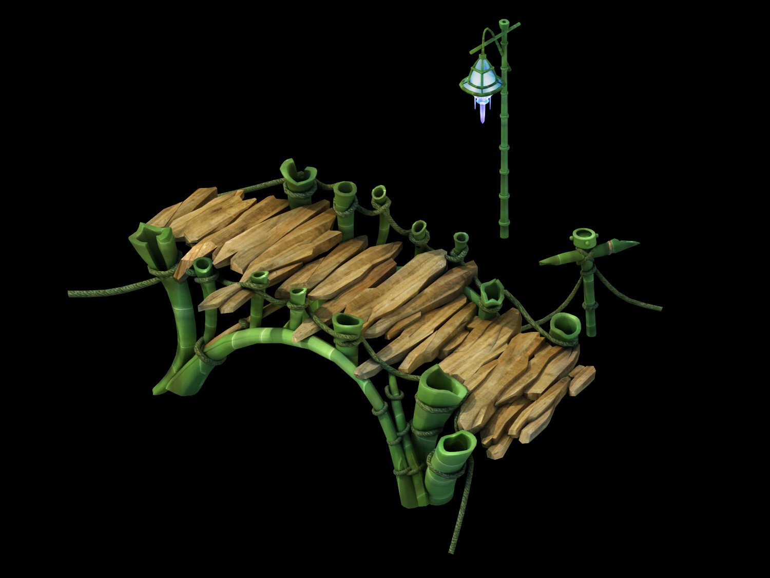ArtStation - Forget the forest - Bamboo Bridge 23 | Game Assets